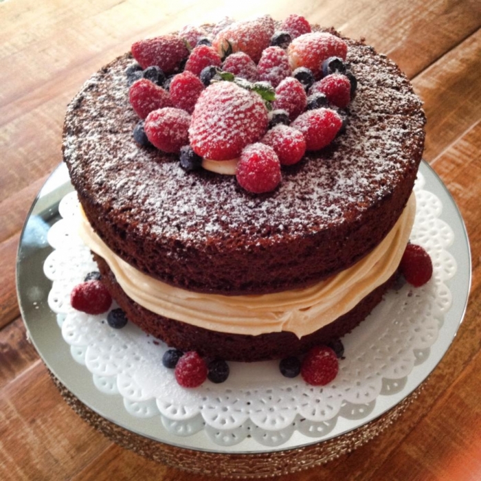 Gâteau au chocolat accompagné de ses fruits rouges - 31/05/2020