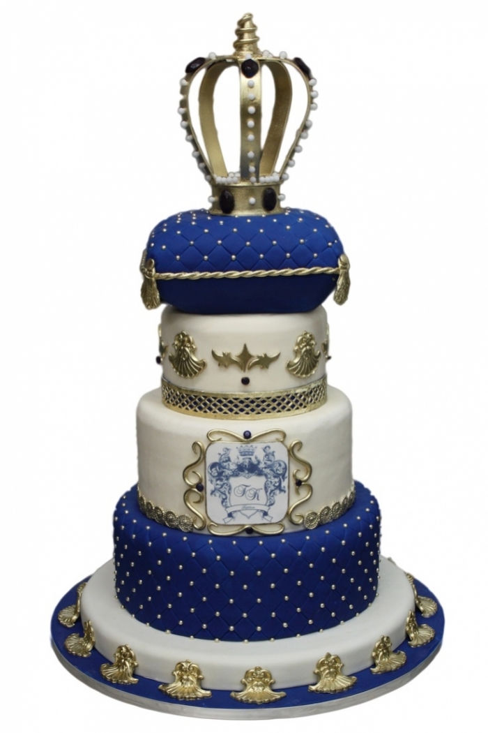 Royal cake design bleu pour un petit roi - 14/07/2020